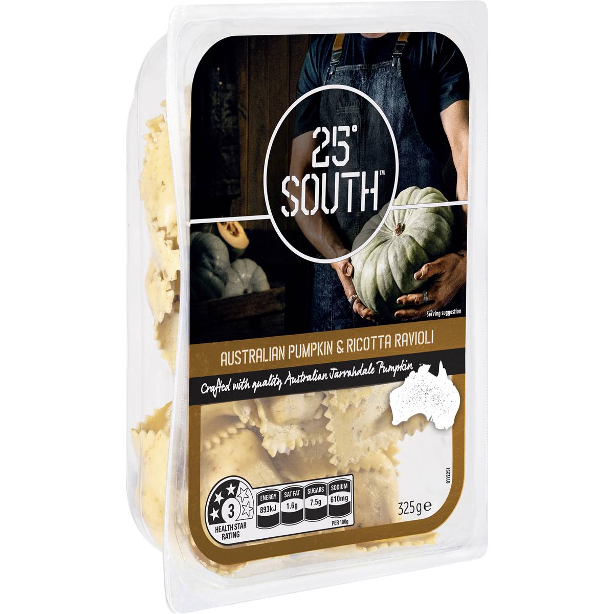 25 Degree South Native Pumpkin Ricotta Ravioli Pasta 325g | Woolworths