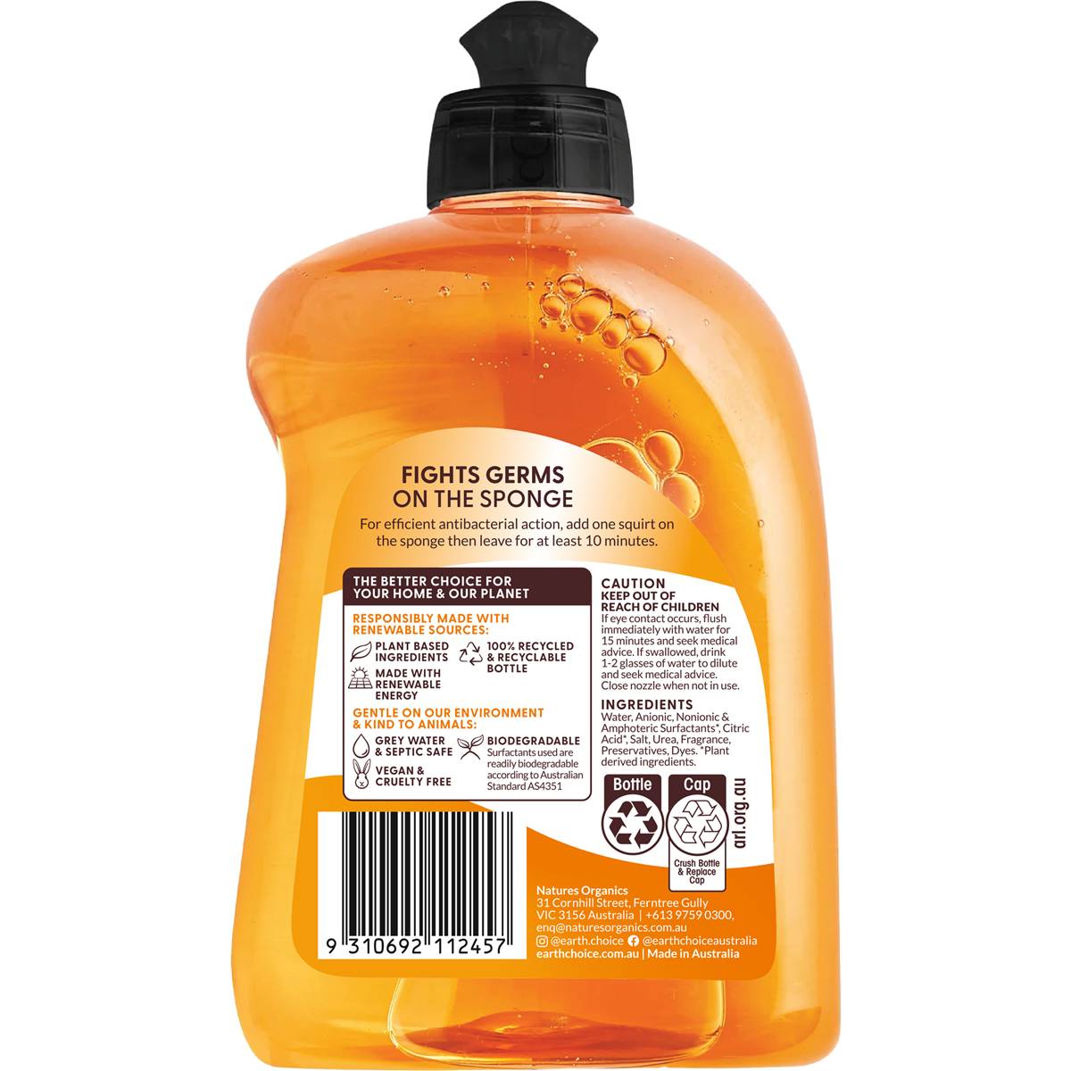 Earth Choice Ultra Concentrate Antibacterial Dish Liquid 500ml | Woolworths