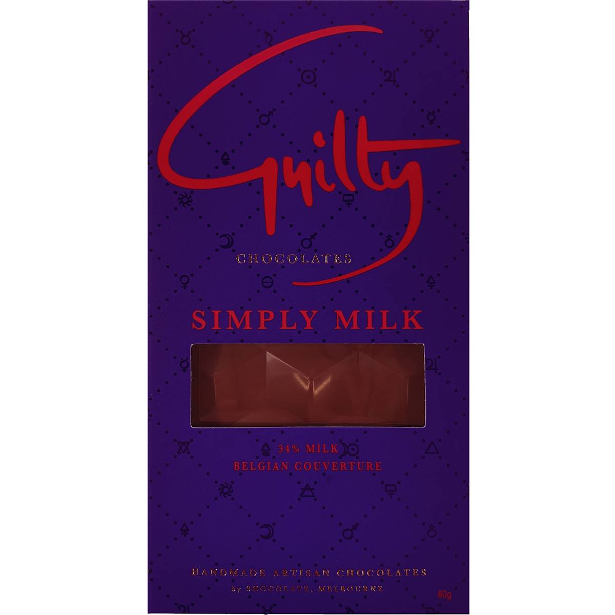 Guilty Chocolates Simply Milk Bar 80g | Woolworths