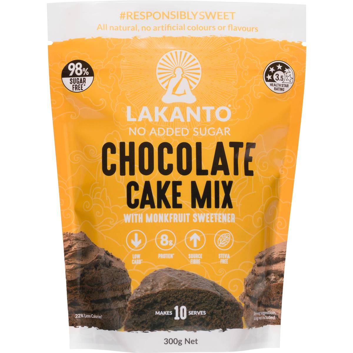 Lakanto Chocolate Cake Mix With Monkfruit Sweetener 300g | Woolworths