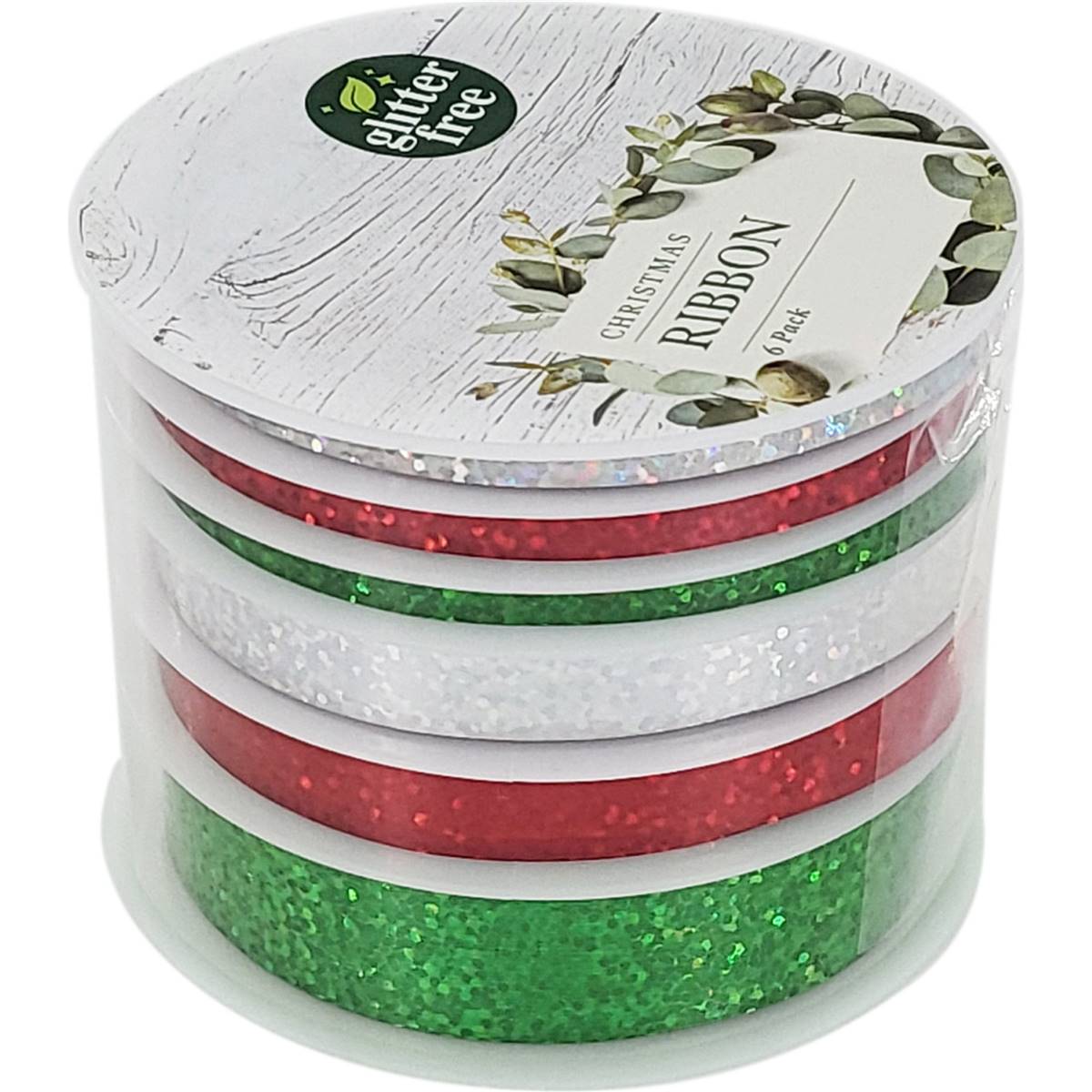 Christmas Traditional Ribbon Set 6 Pack | Woolworths