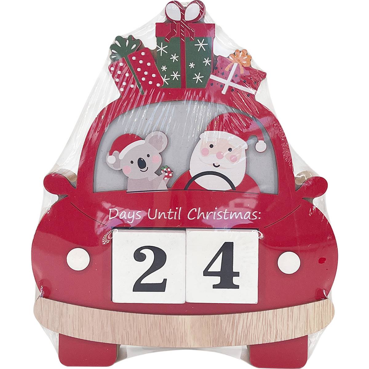 Christmas Santa Car Countdown Block Each | Woolworths