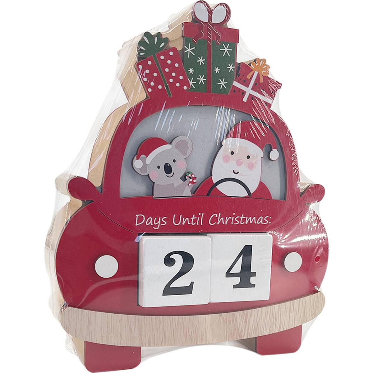 Christmas Santa Car Countdown Block Each | Woolworths