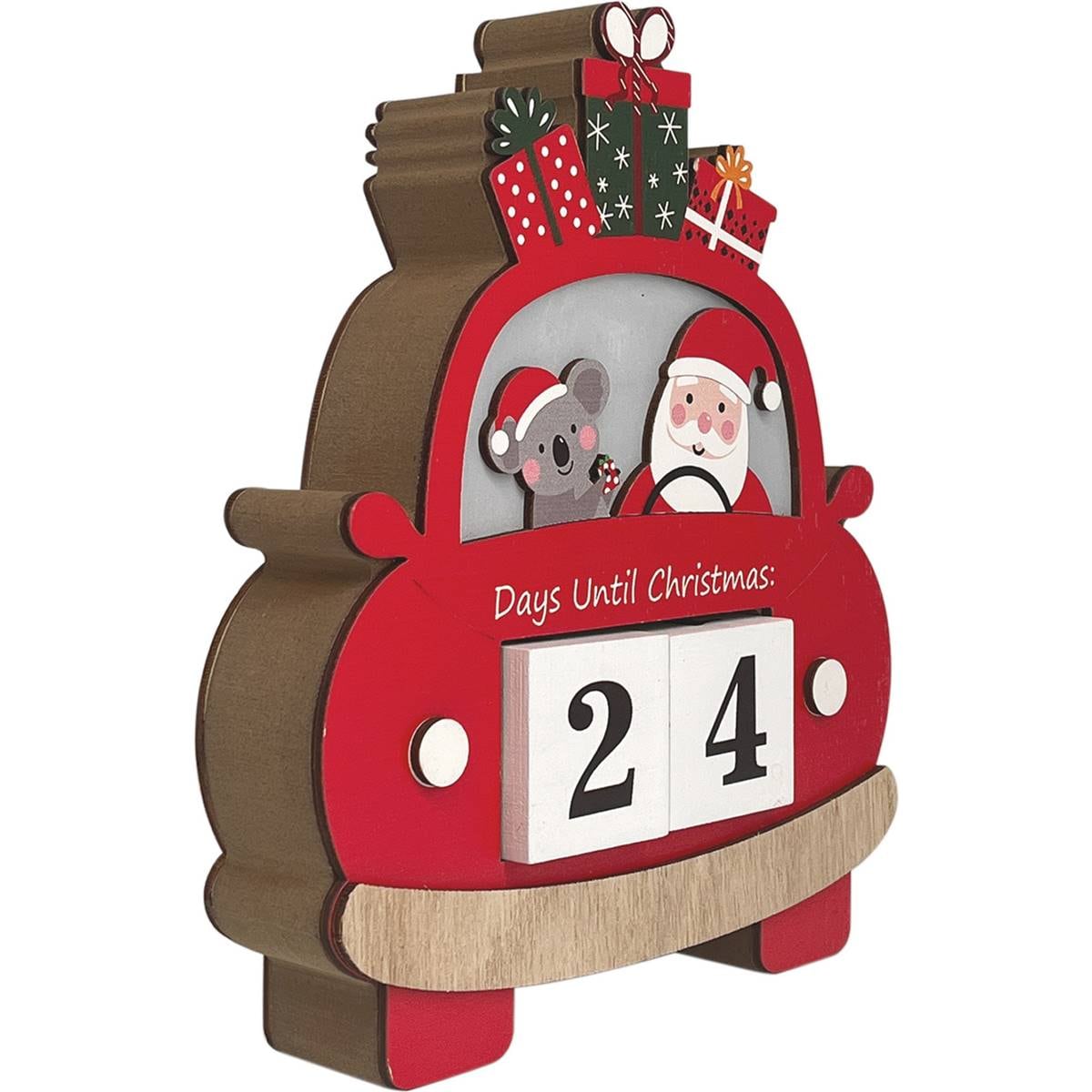 Christmas Santa Car Countdown Block Each | Woolworths