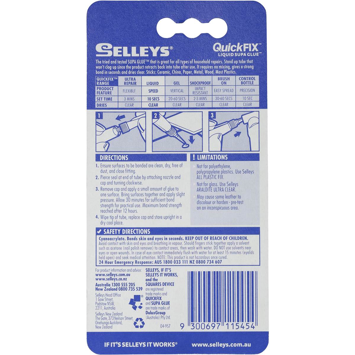 Selleys Fix & Go Supa Glue 3ml | Woolworths