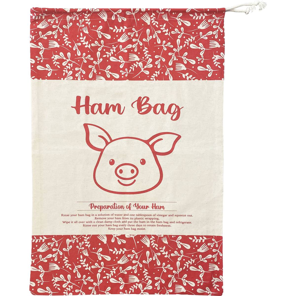 Christmas Ham Bag Pig Red Each | Woolworths