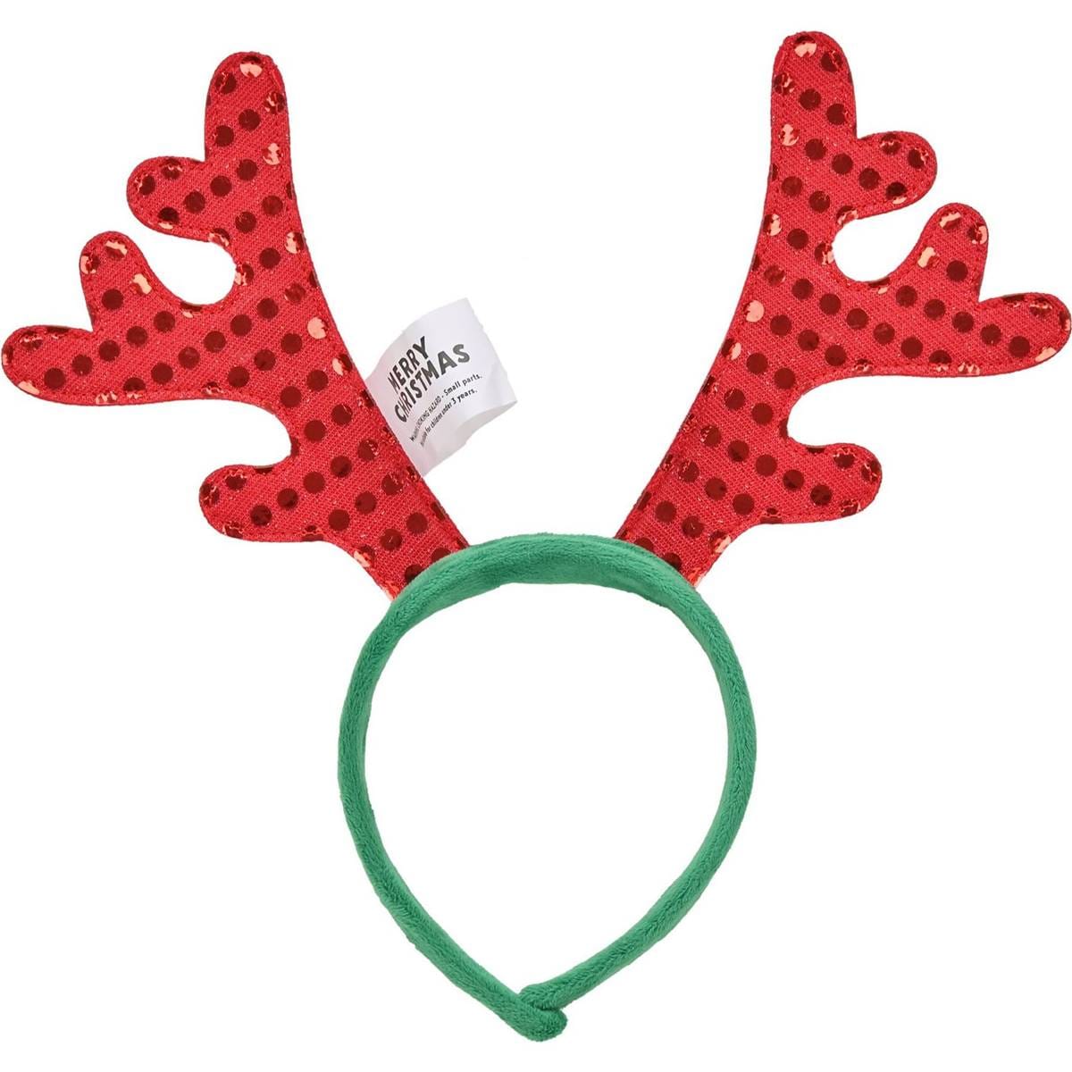 Christmas Reindeer Headband Red Each | Woolworths