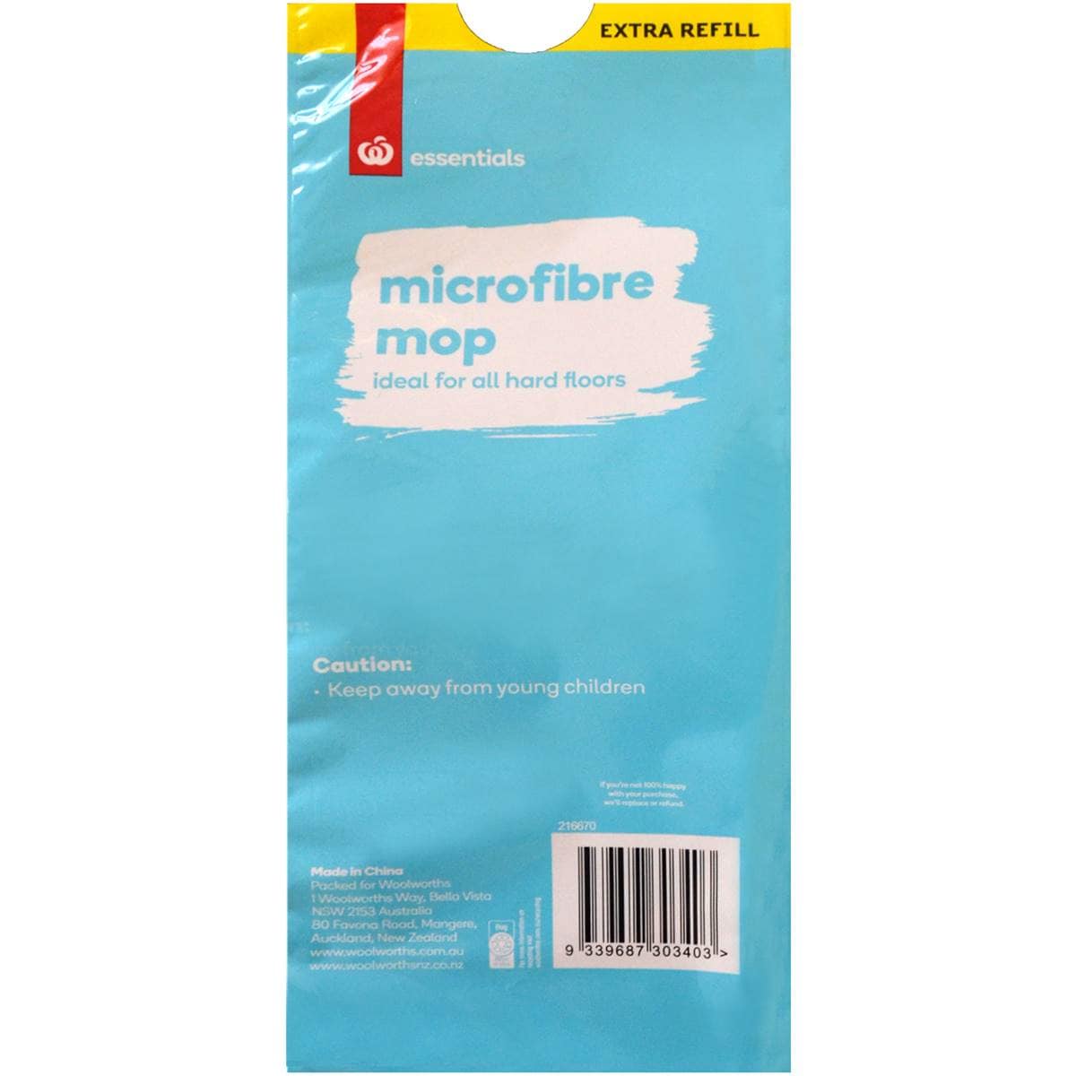 Essentials Microfibre Mop Each | Woolworths