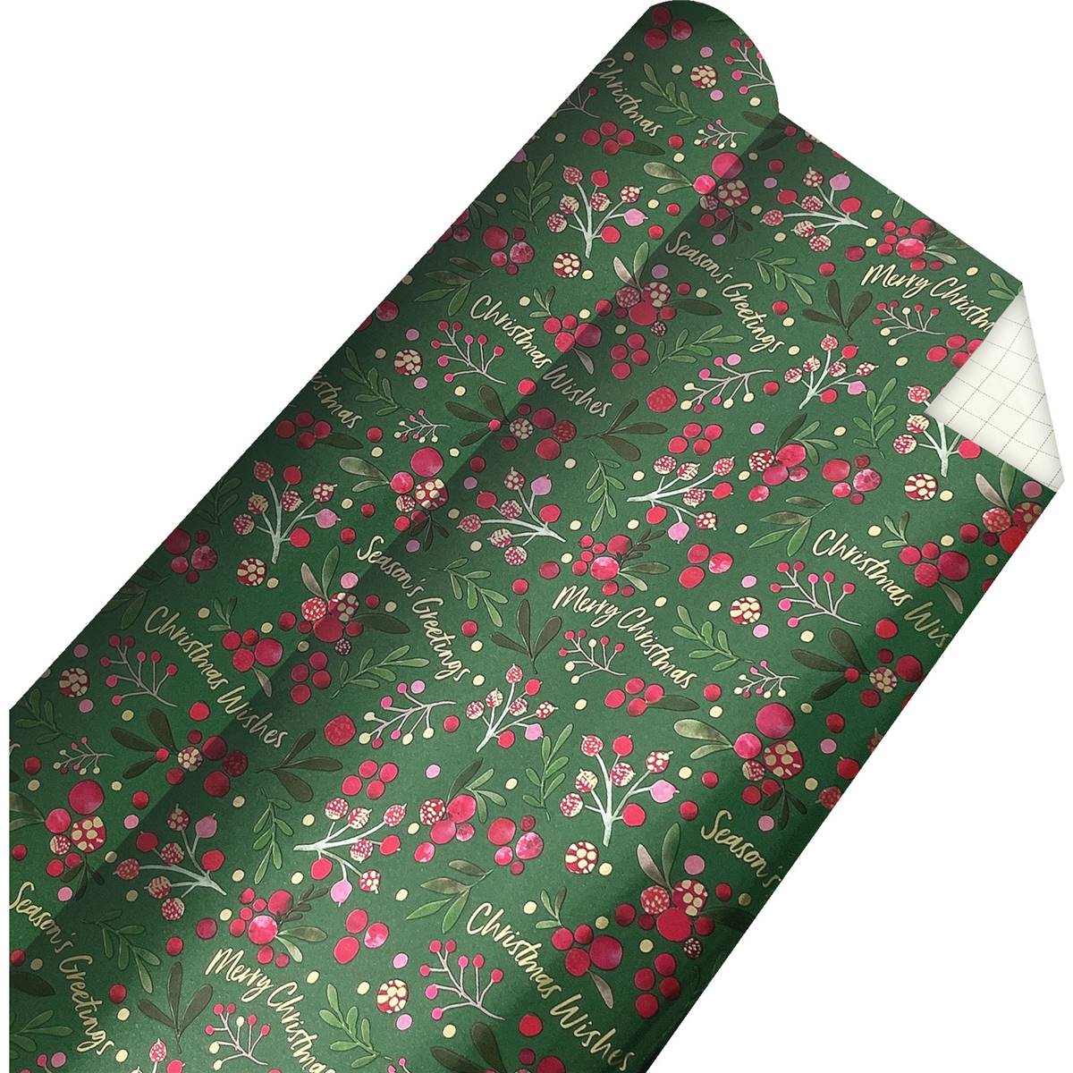 Christmas Wrapping Paper Green Holly 5m Each | Woolworths
