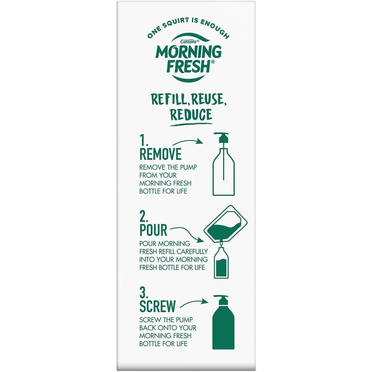 Morning Fresh Green Bottle For Life Lemon Dishwashing Liquid Refillable ...