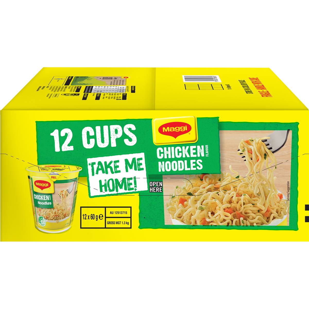 Maggi Chicken Noodle Cups 12 Pack | Woolworths