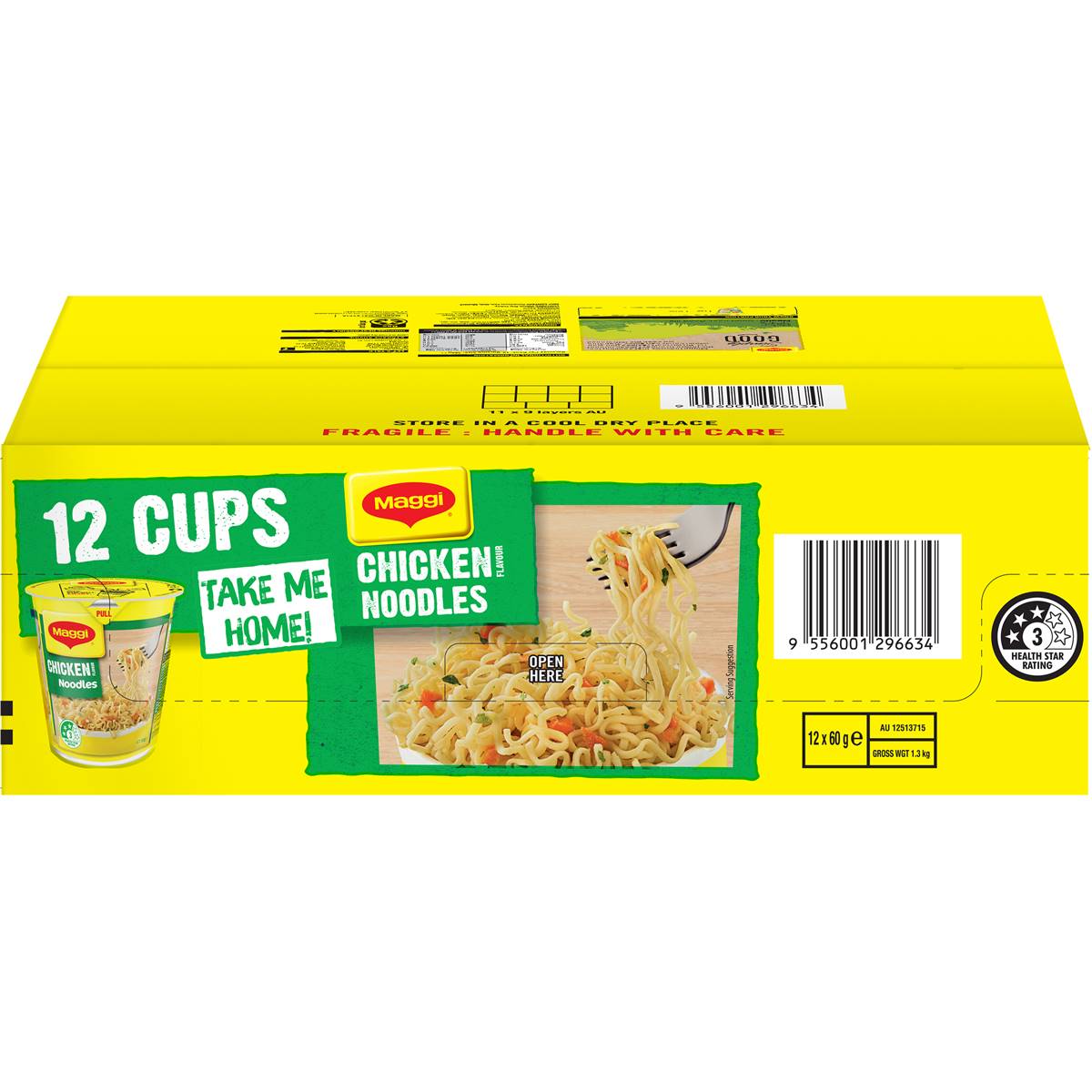 Maggi Chicken Noodle Cups 12 Pack | Woolworths