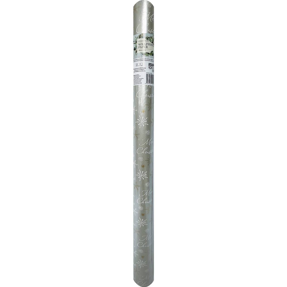 Christmas Wrapping Paper Silver 12m Each | Woolworths