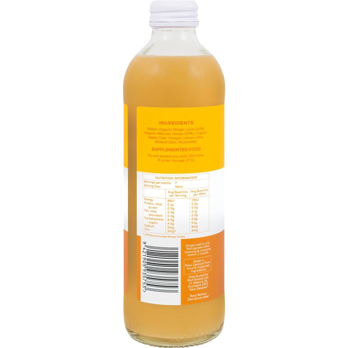 Daily Good Organic Fiji Ginger Immunity Shots 350ml | Woolworths