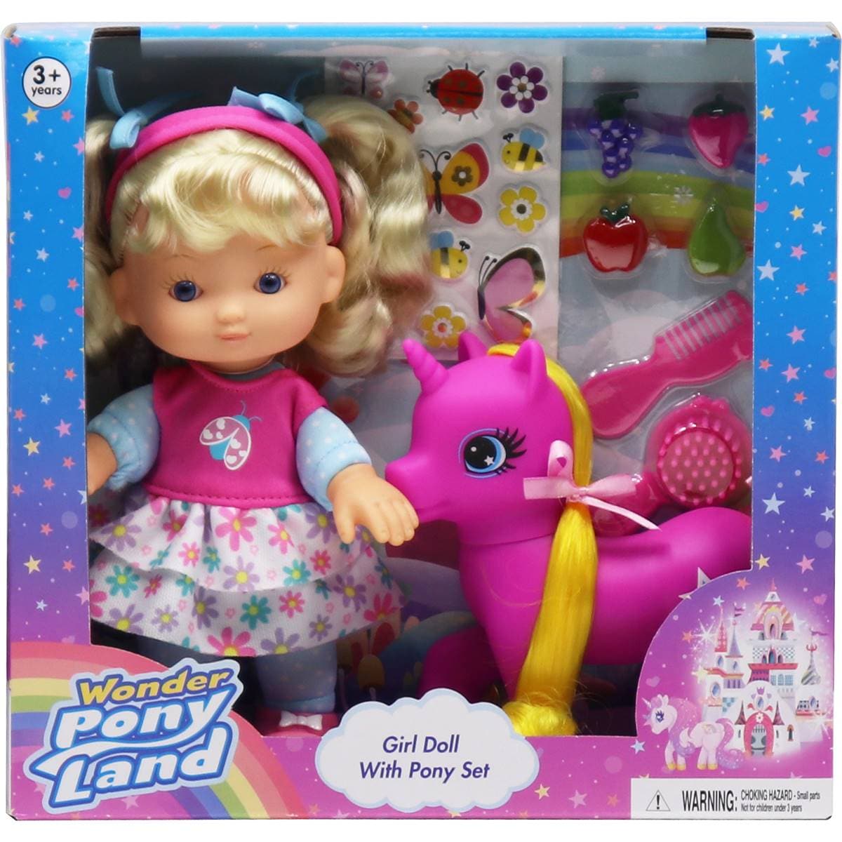 Wonder Pony Land Girl Doll With Pony Set Assorted Each | Woolworths