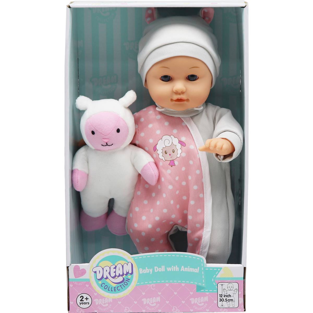 Dream Collection Baby Doll With Animal Assorted Each | Woolworths
