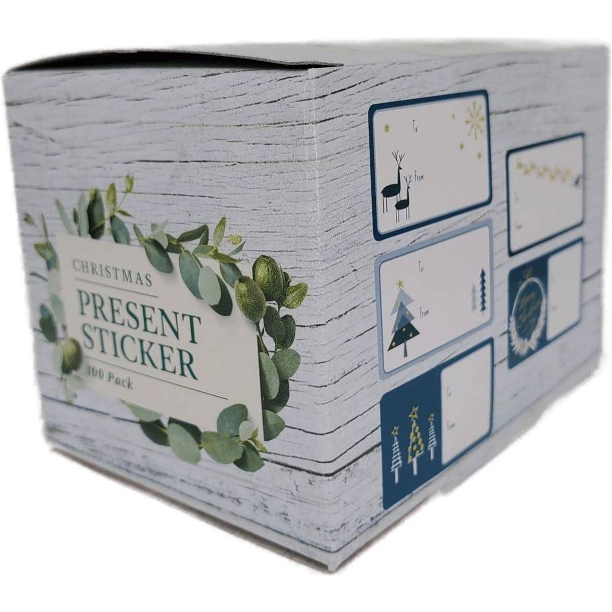 Christmas Present Stickers Boxed Modern 100 Pack | Woolworths
