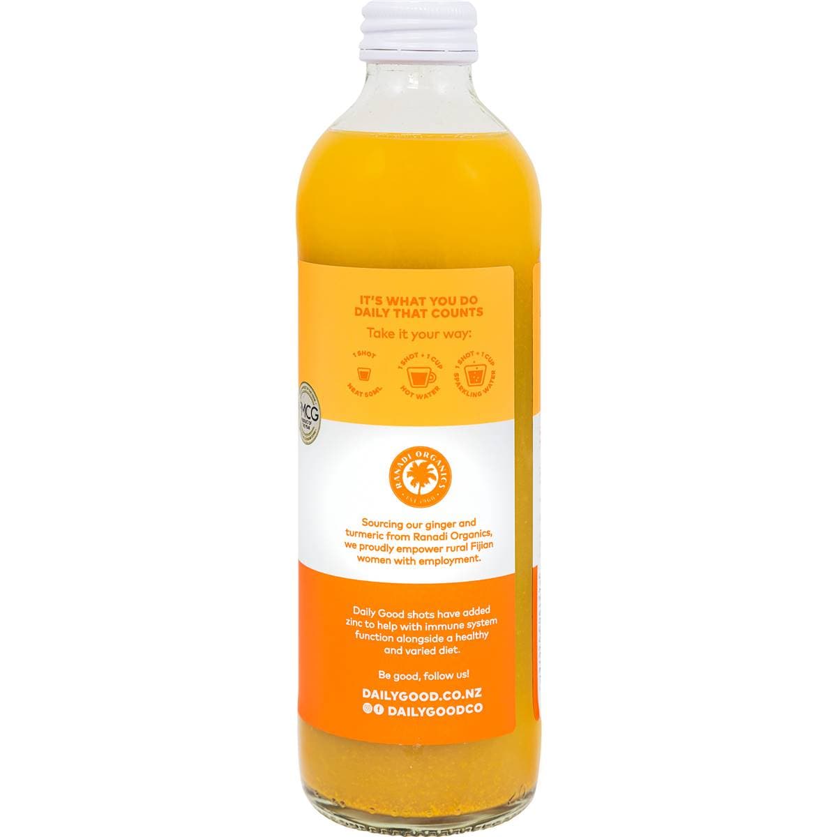 Daily Good Organic Fiji Turmeric Immunity Shots 350ml | Woolworths