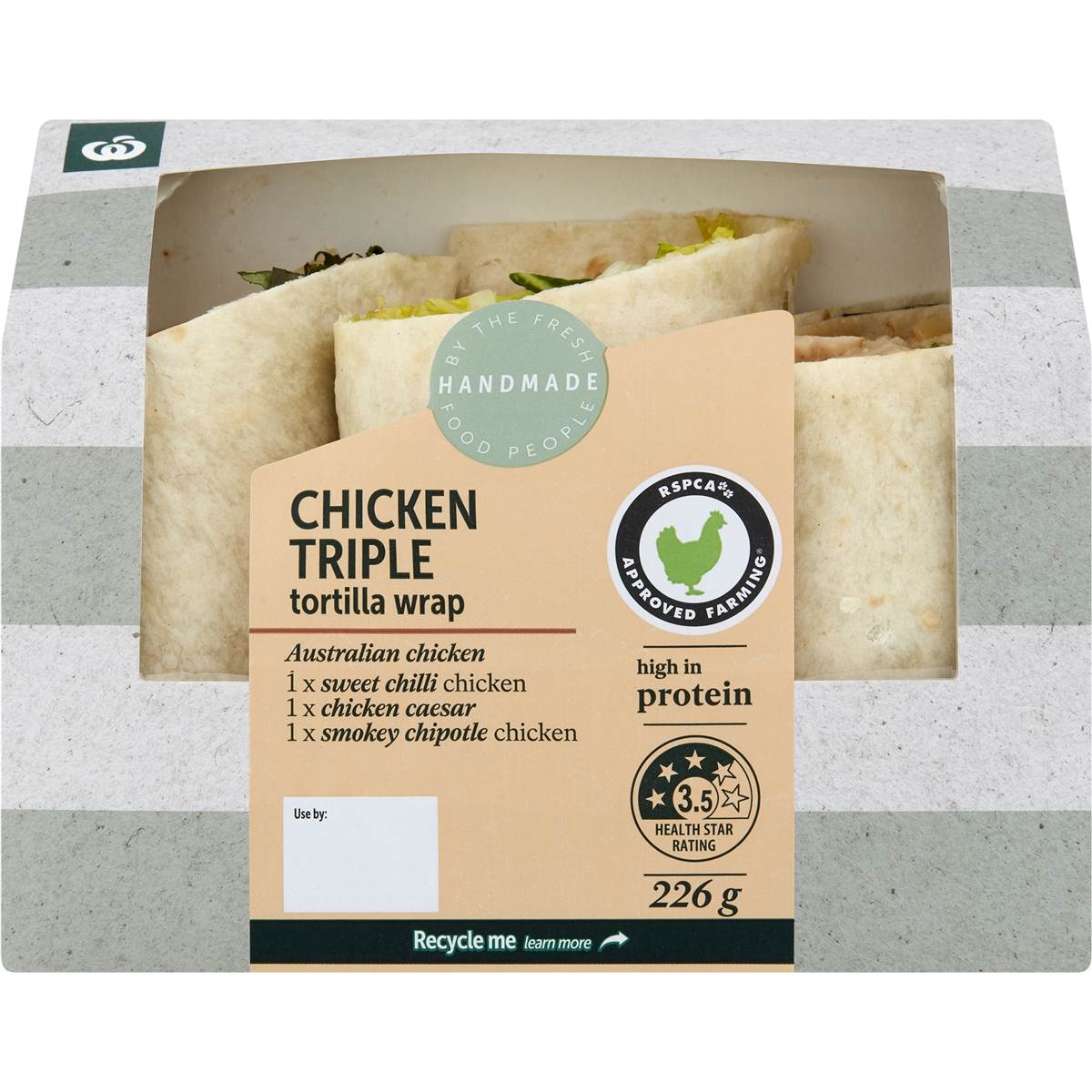 Woolworths Triple Chicken Wrap 221g | Woolworths