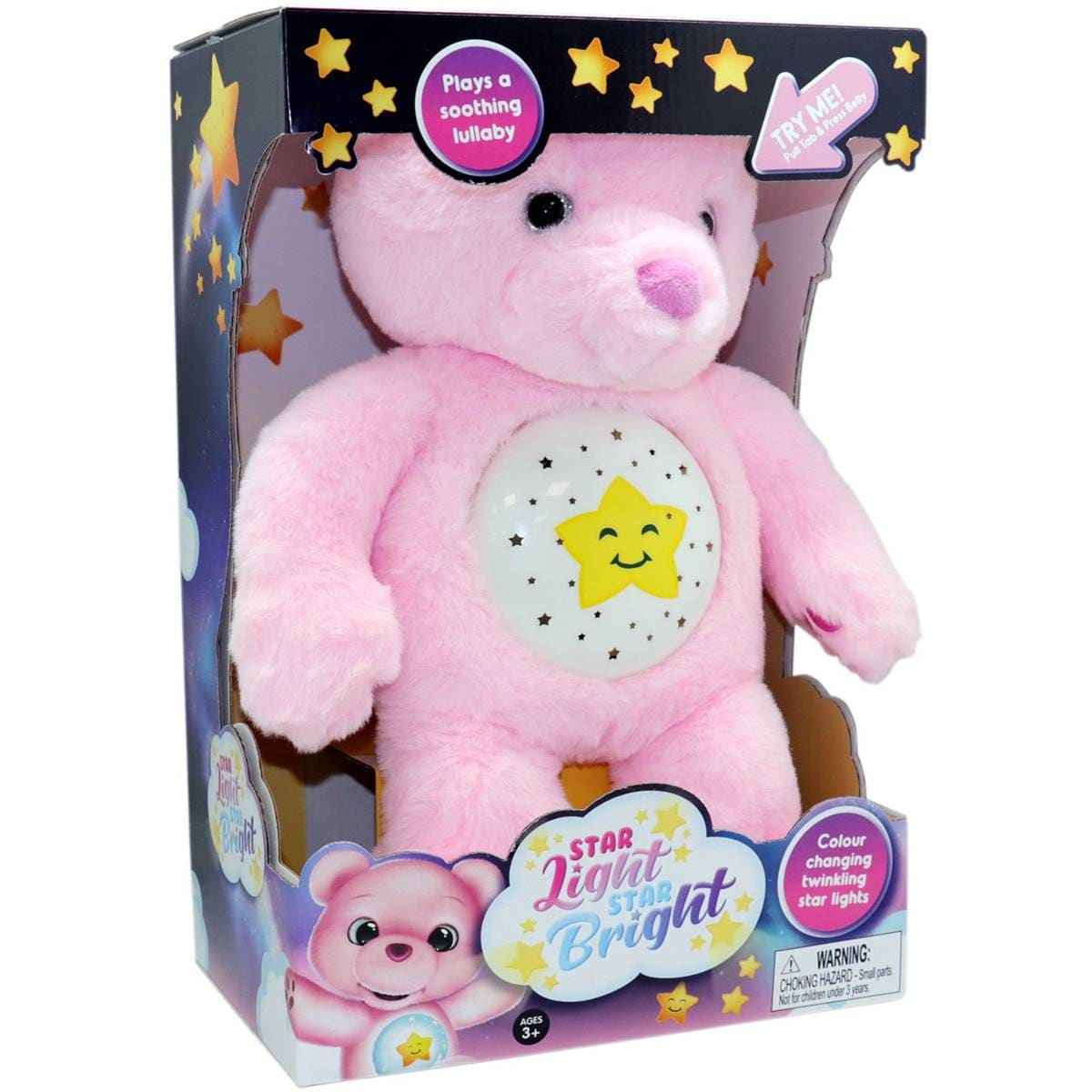 Star Light Star Bright Night Light Plush Assorted Each | Woolworths