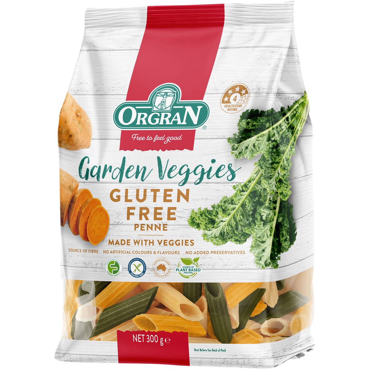 Orgran Gluten Free Pasta Garden Veggie Penne 300g | Woolworths