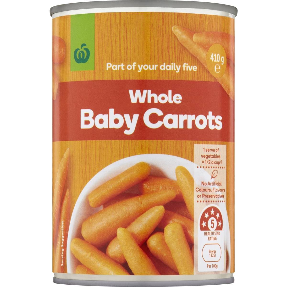 Woolworths Whole Baby Carrots Baby 410g | Woolworths