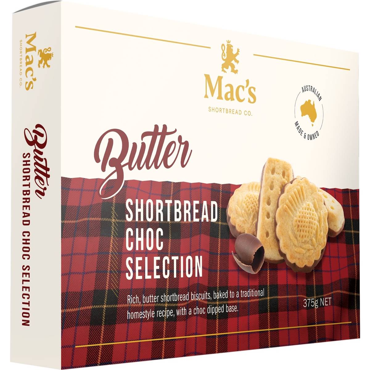 Mac's Shortbread Co. Butter Shortbread Chocolate Selection 375g ...