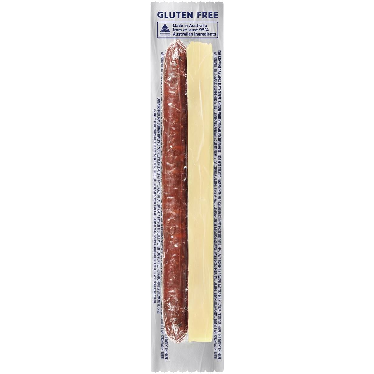 Don Stix Mild Salami & Tasty Cheese 40g | Woolworths