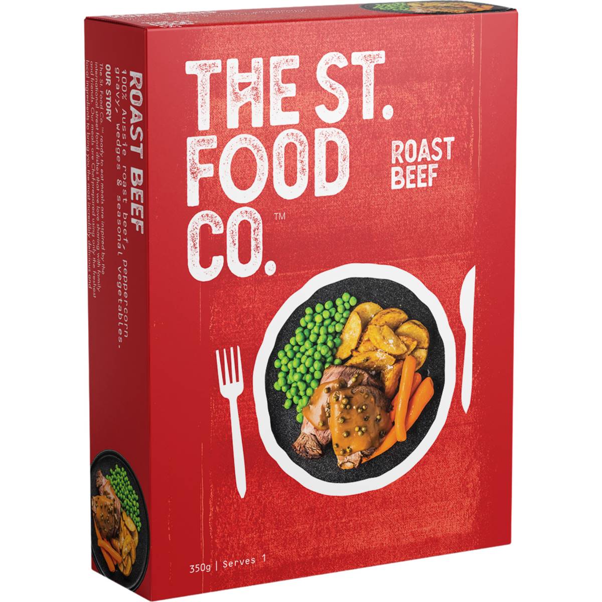 The St Food Co Roast Beef Frozen Meal 350g Woolworths
