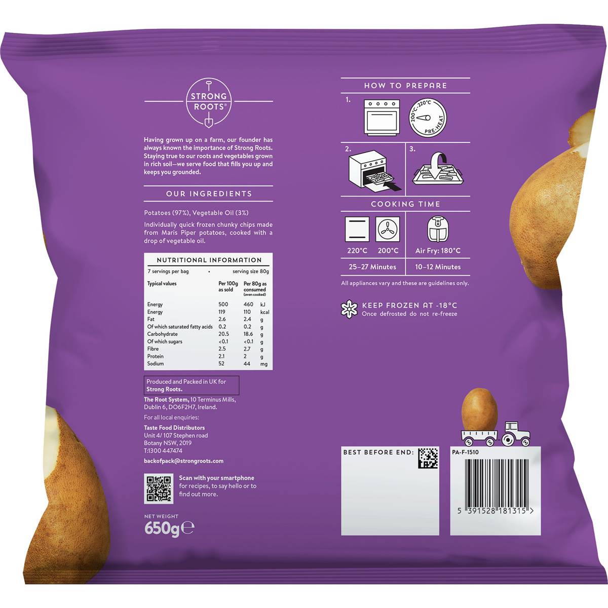 Strong Roots Proper Chips 650g | Woolworths