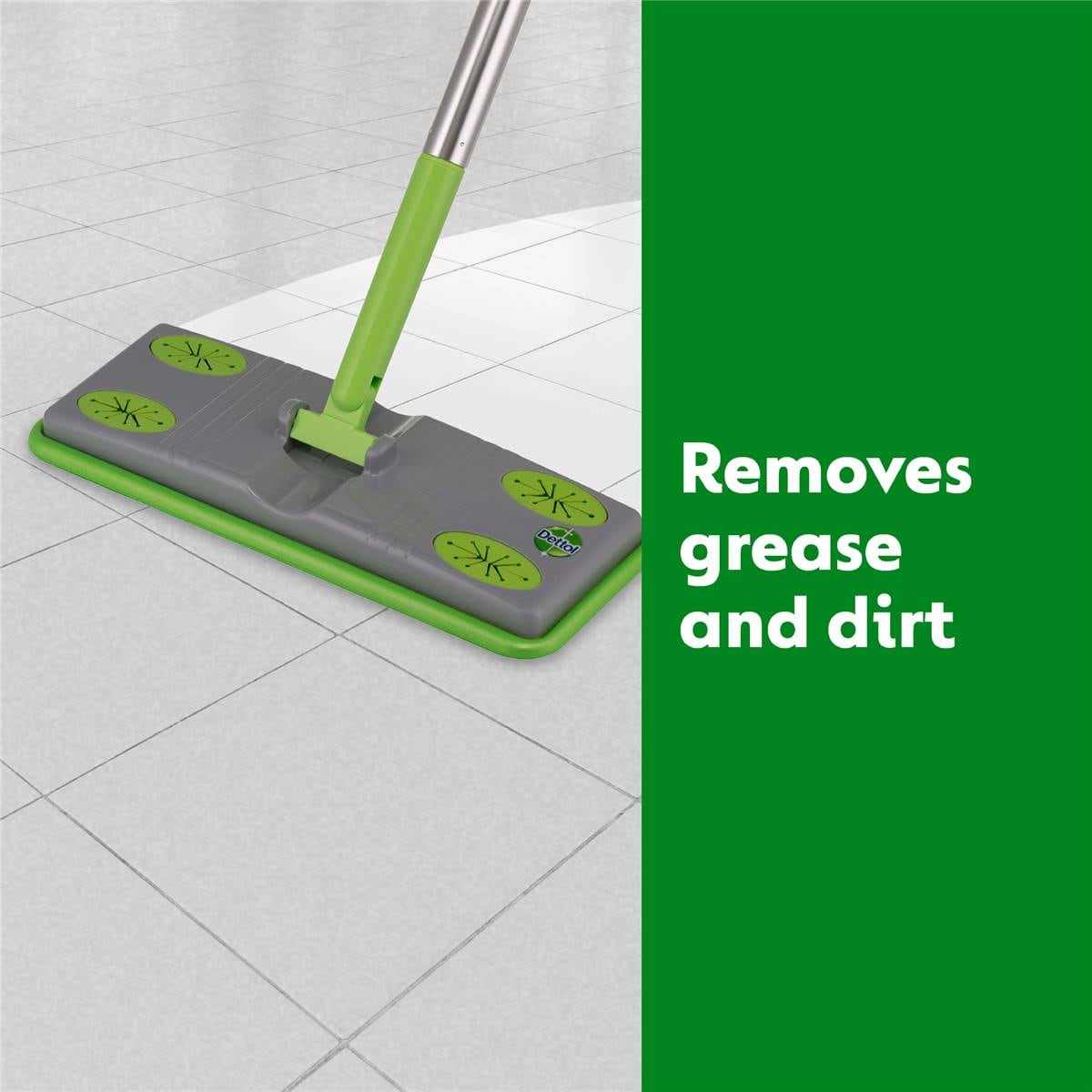 Dettol Antibacterial Floor Mop System With 25 Floor Cleaning Wipes 1 ...