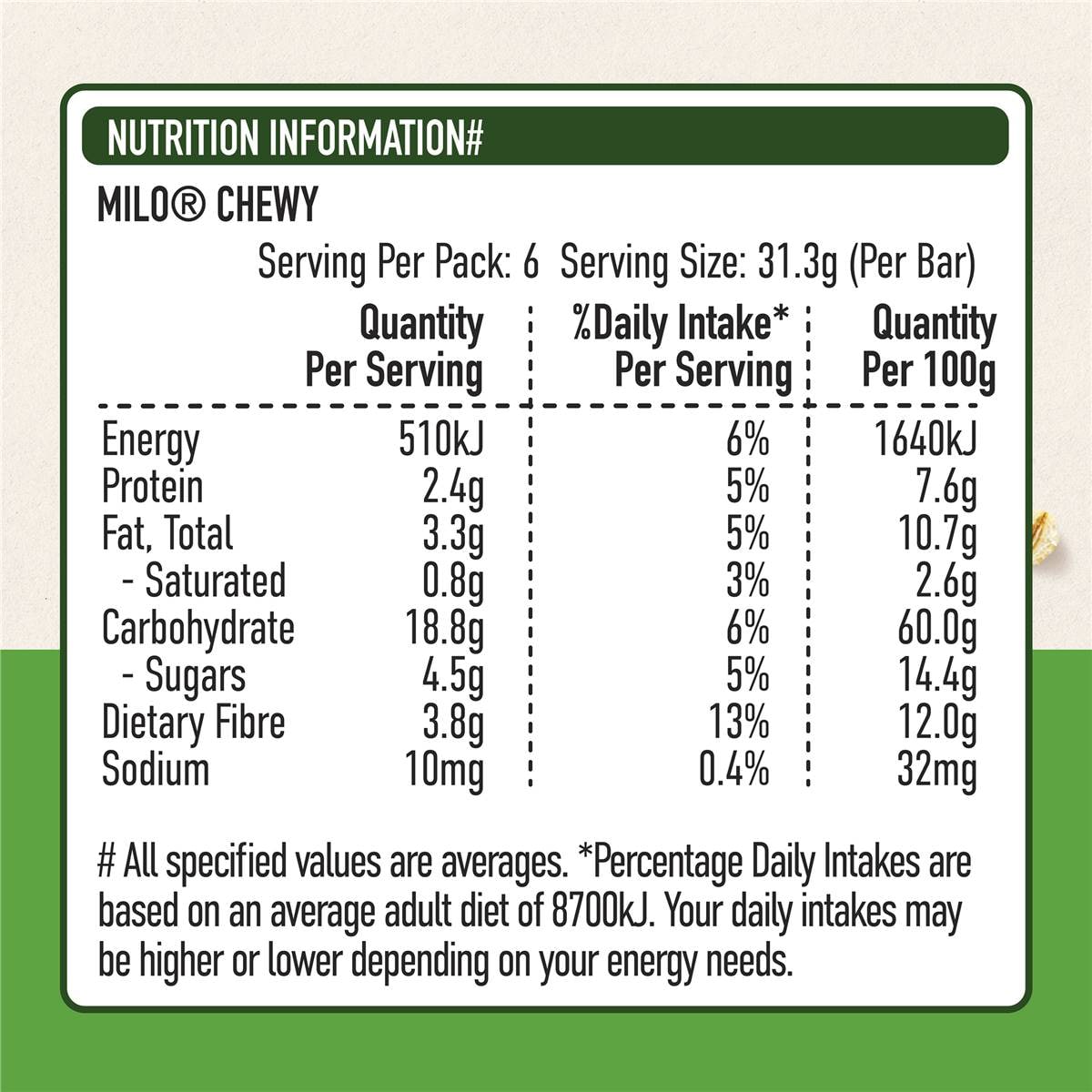 Uncle Tobys Nestle Milo Chewy Muesli Bars 6 Pack | Woolworths