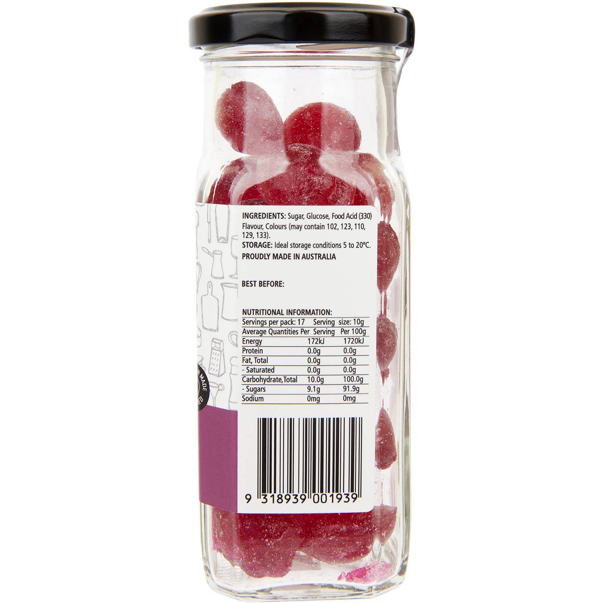 Artisanology Traditional Raspberry Drops 170g | Woolworths