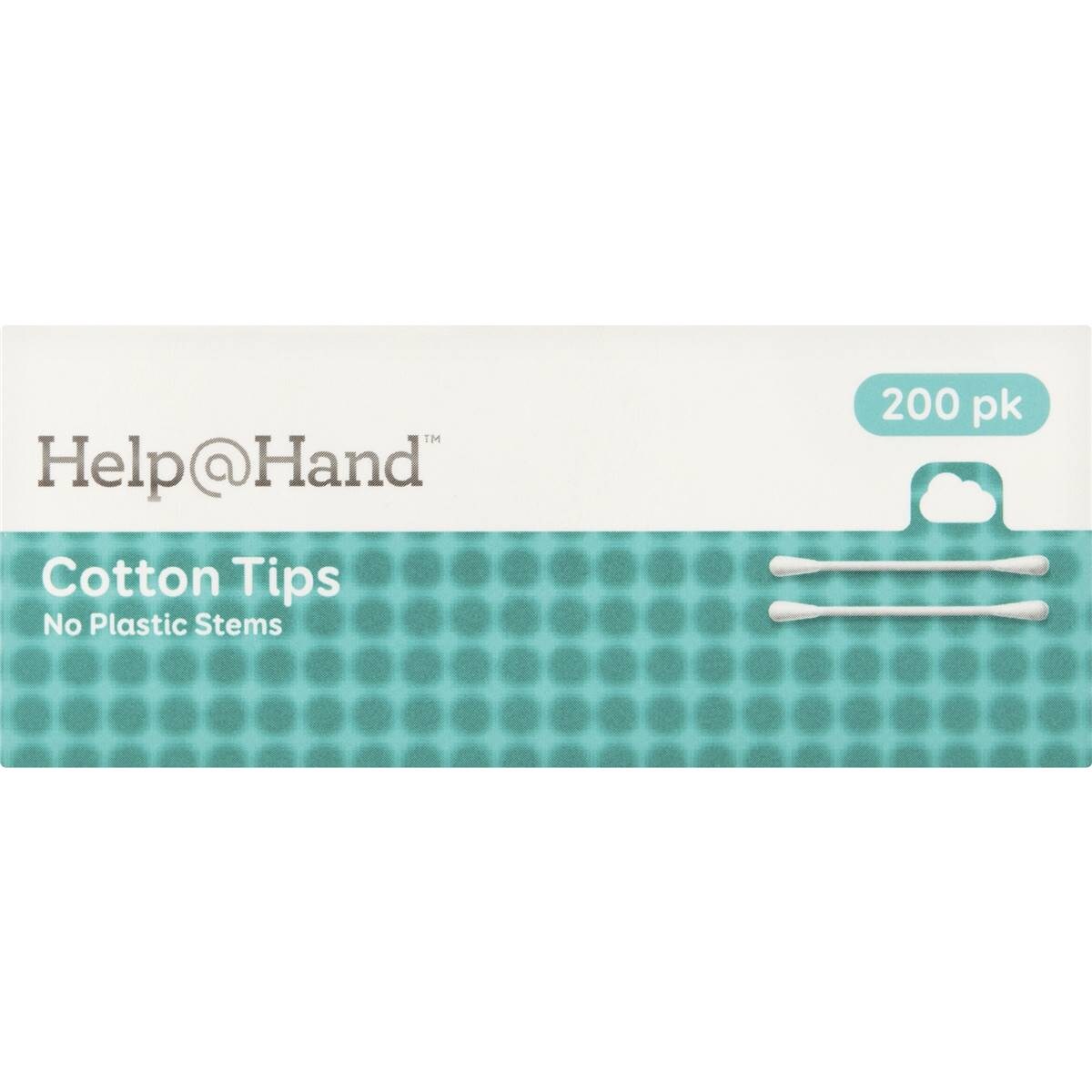 Help@hand Cotton Tips No Plastic Stems 200 Pack | Woolworths