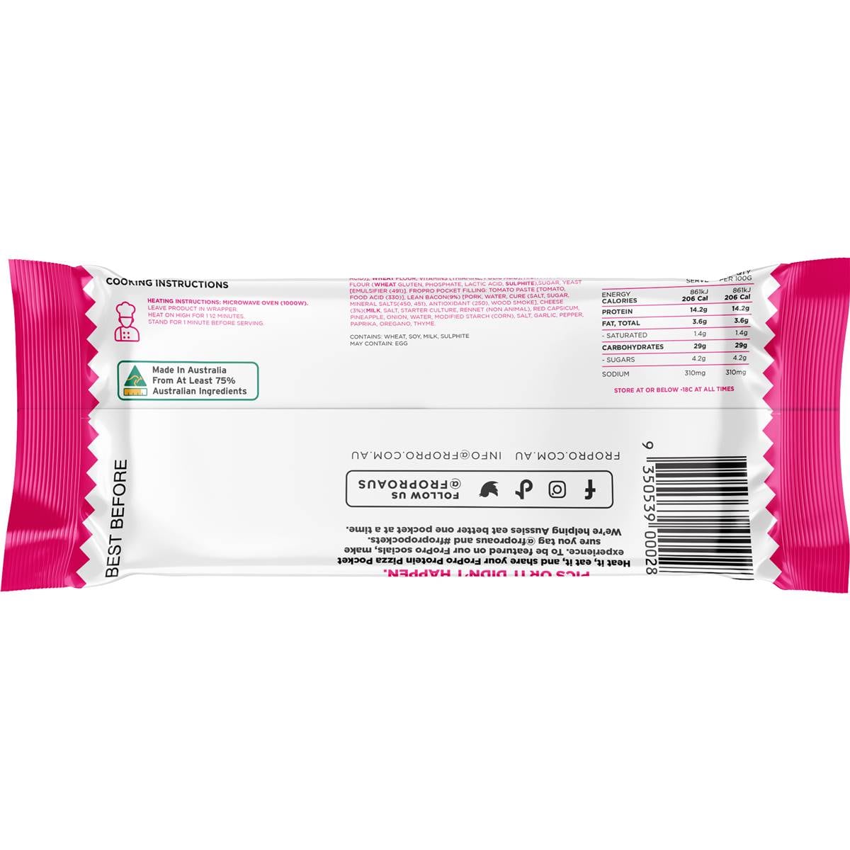 Fropro Protein Pocket Pizza 200g | Woolworths