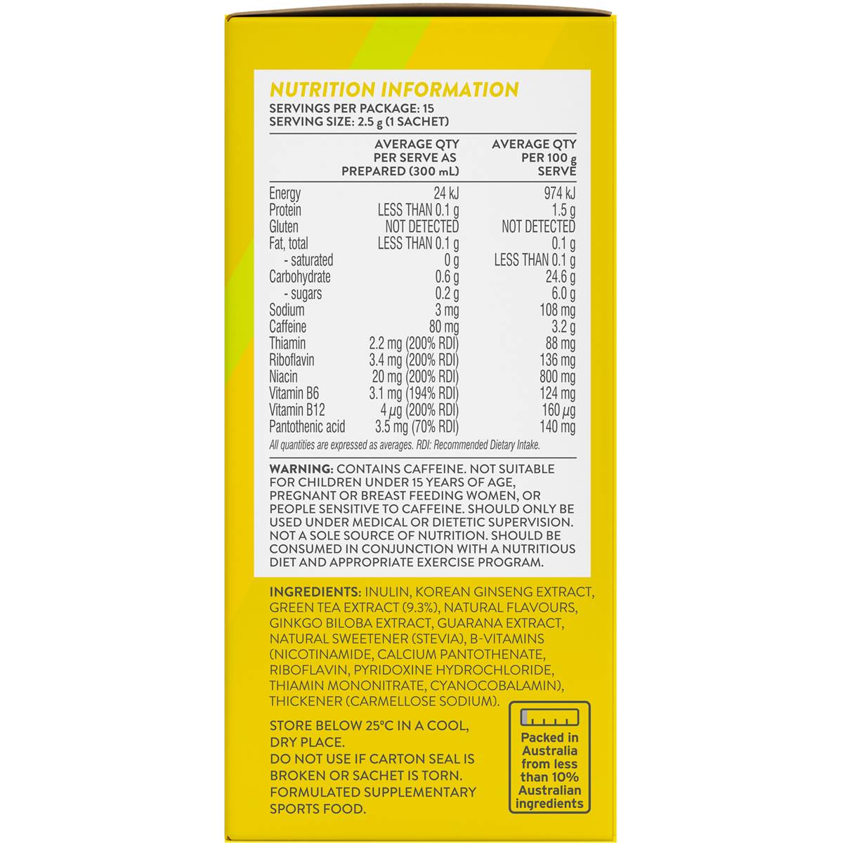 Swisse Active Prepare Powder To Boost Performance 2.5g X 15 Pack ...