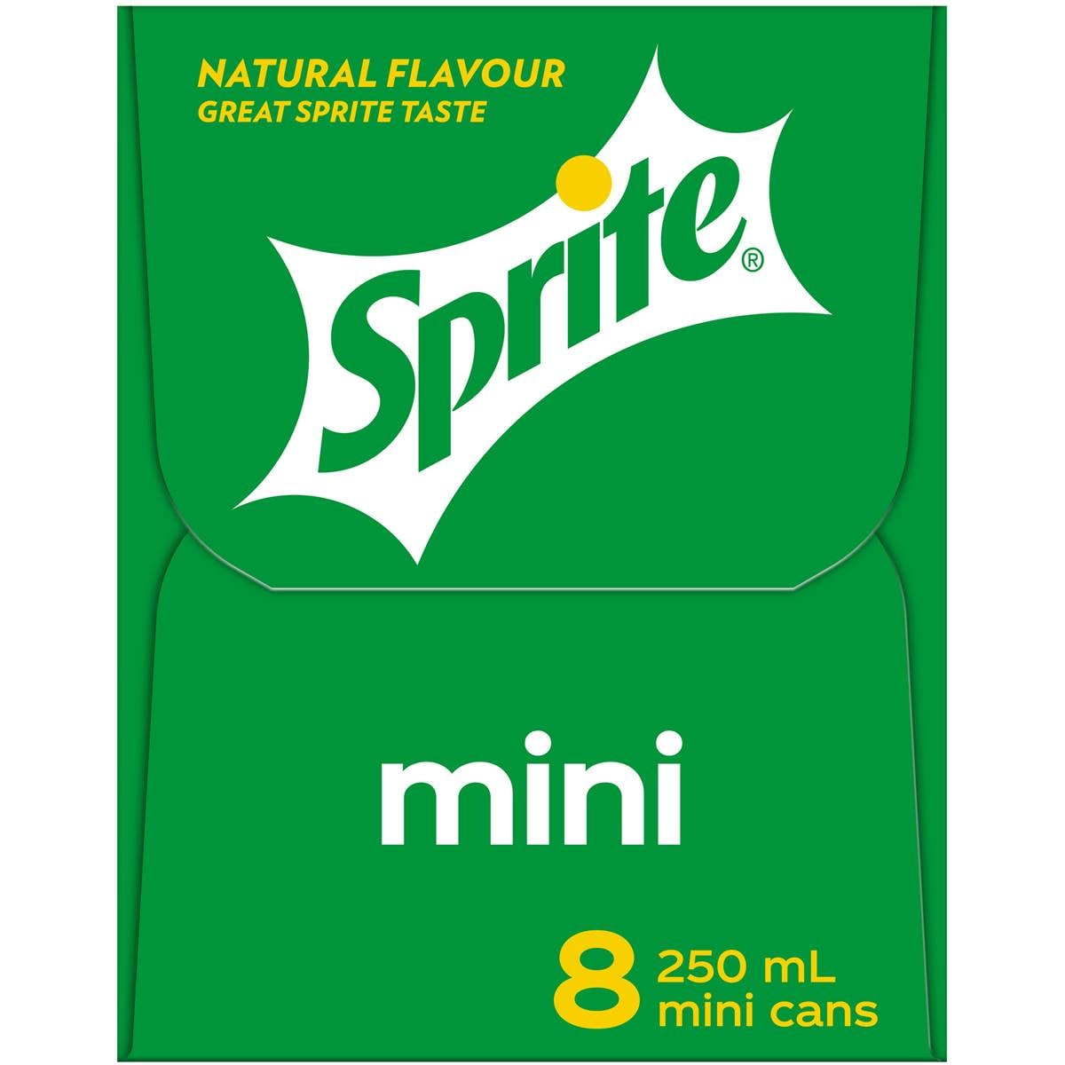 Sprite Mini Cans 250ml X8 Pack | Woolworths