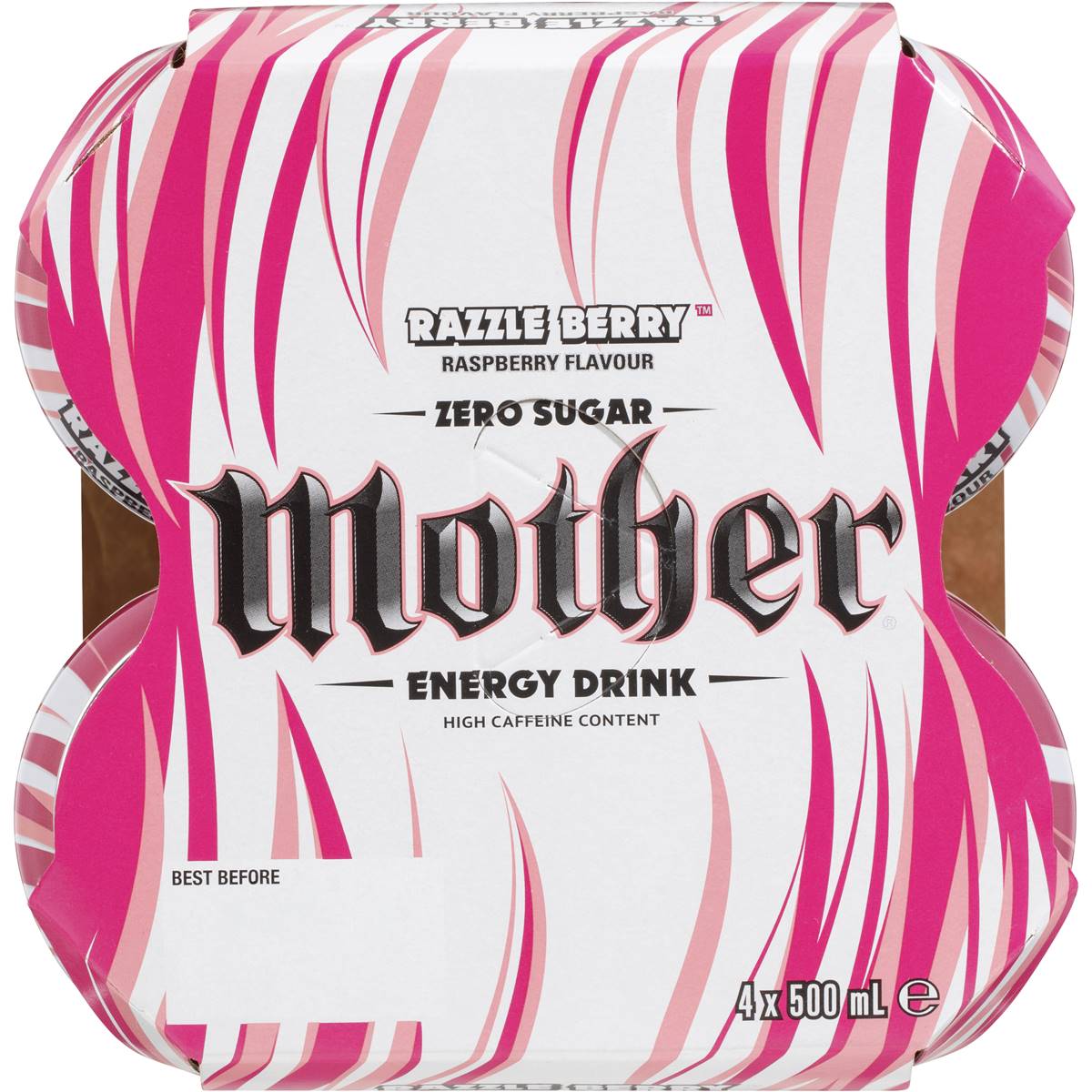 Mother Razzle Berry Raspberry Flavoured Energy Drink 500ml X4 Pack ...