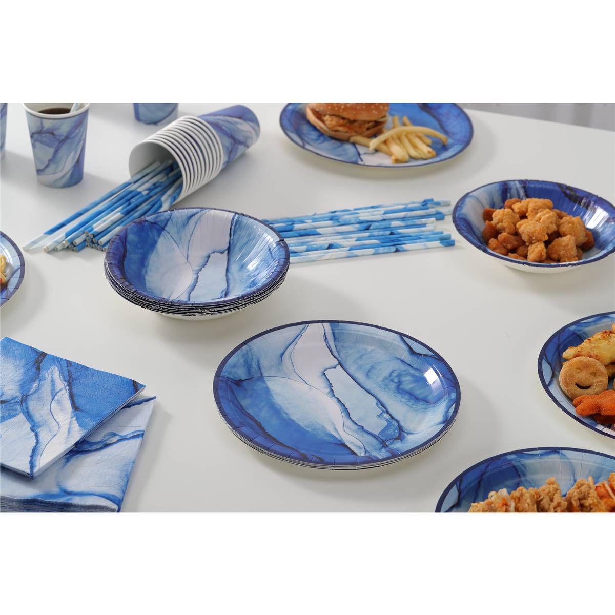 Armada Paper Plates Blue Watercolour 10 Pack | Woolworths