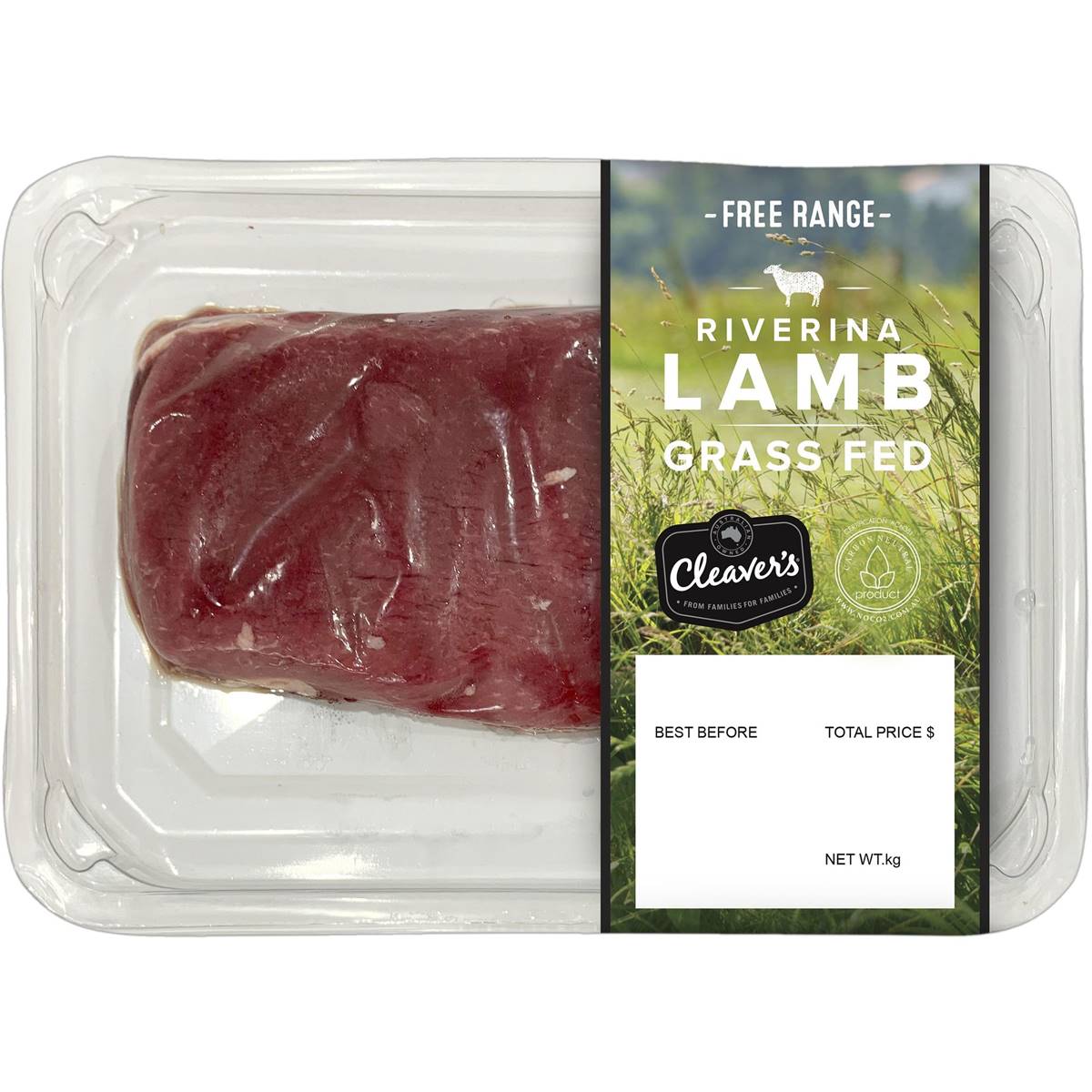 Cleaver's Grass Fed Trimmed Lamb Loin 180g - 320g | Woolworths