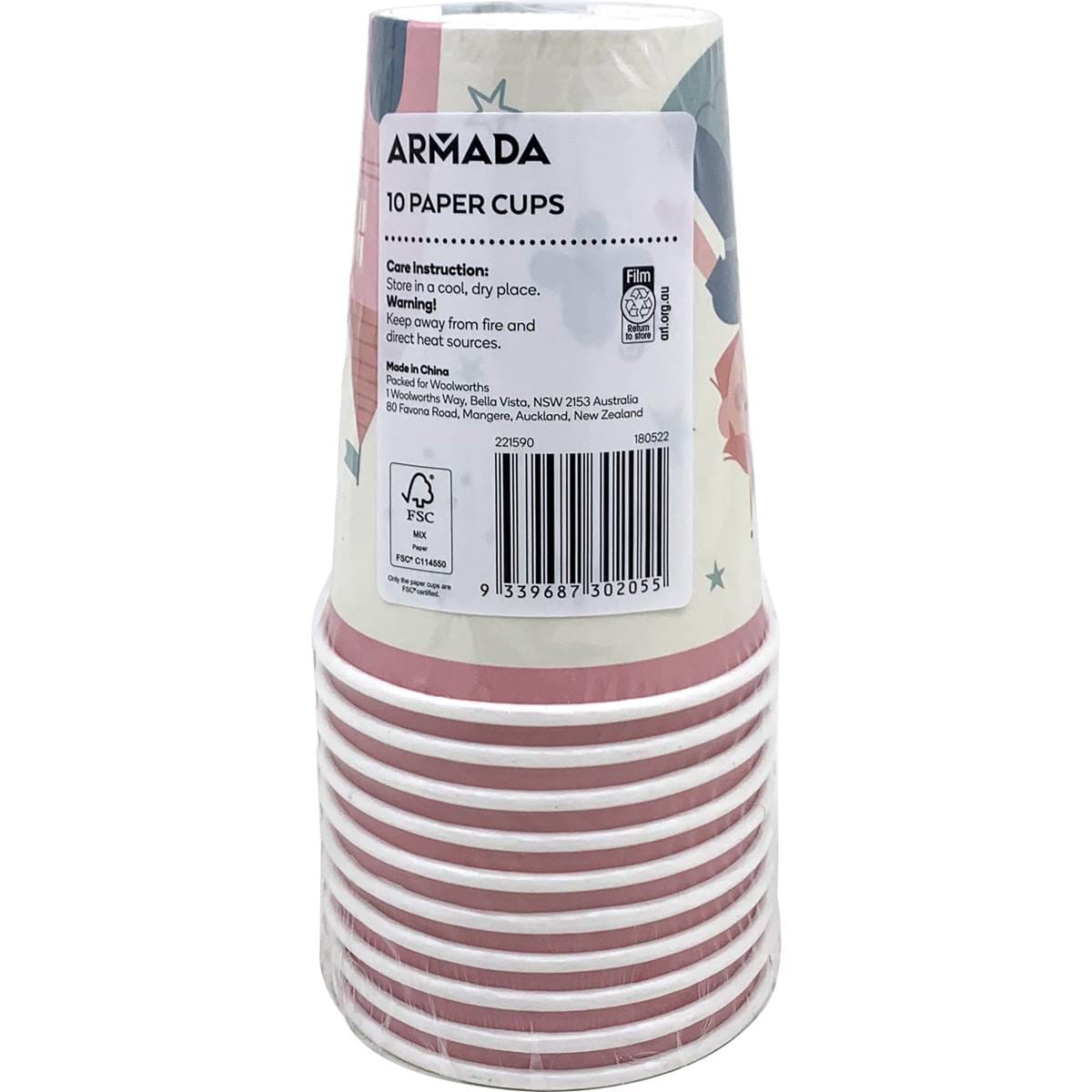 Armada Paper Cups Princess 10 Pack | Woolworths
