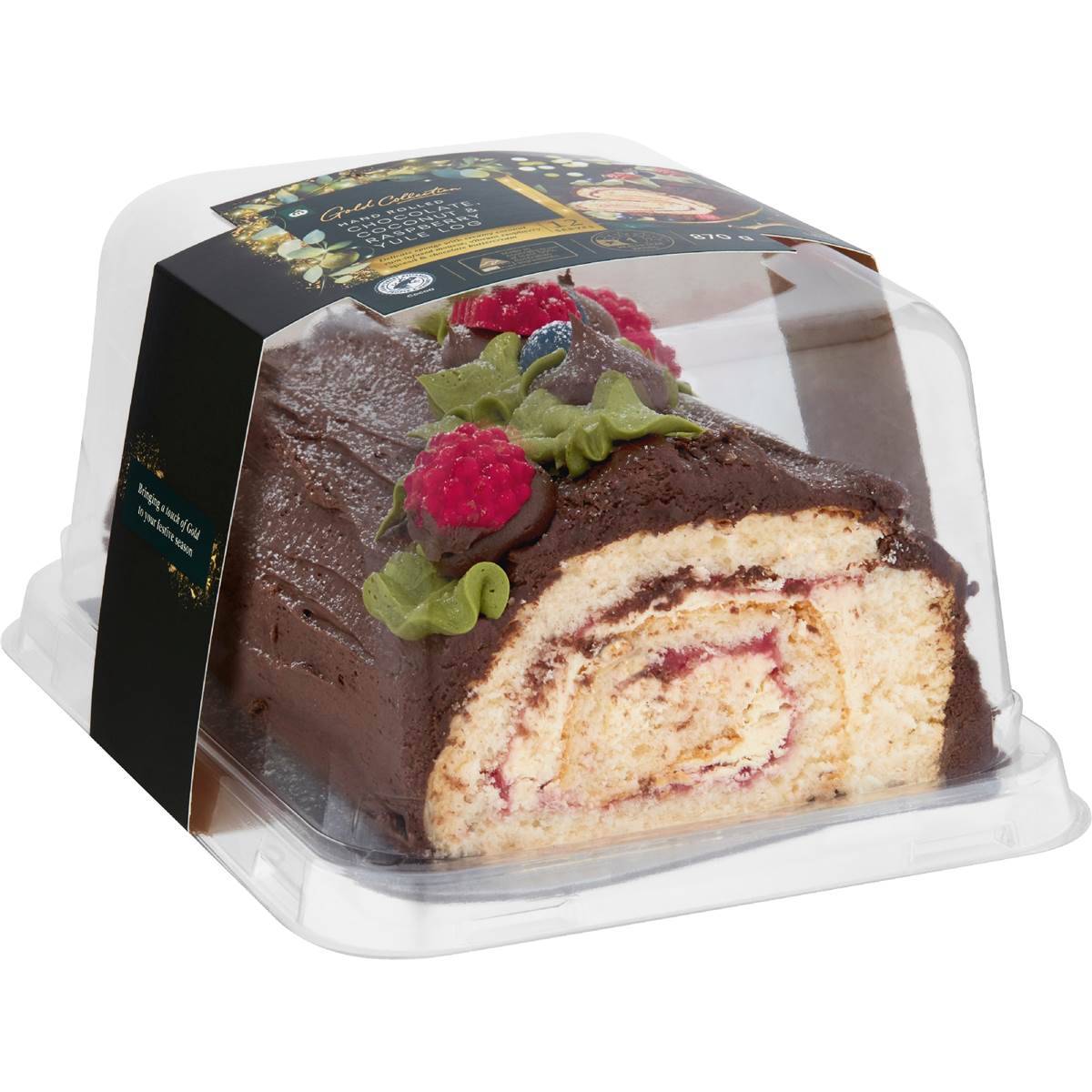 White Chocolate And Raspberry Yule Log | The Cake Boutique