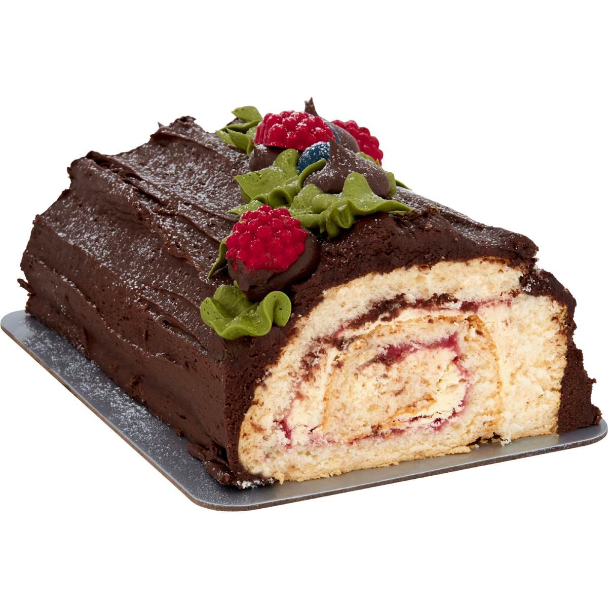 Woolworths Gold Chocolate, Coconut & Raspberry Yule Log 870g | Woolworths