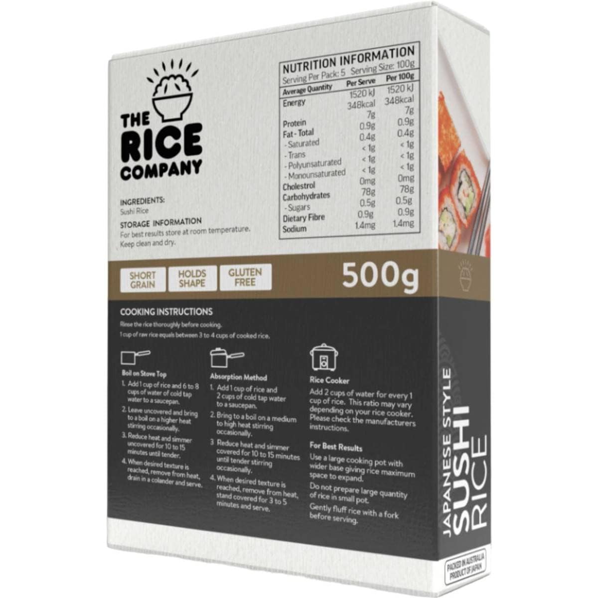 The Rice Company Japanese Sushi Rice 500g | Woolworths