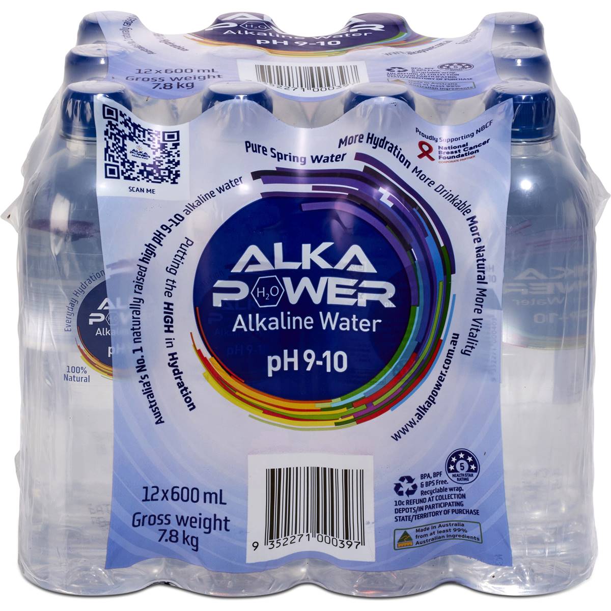 Alka Power Ph9-10 Alkaline Water 12 X600ml | Woolworths