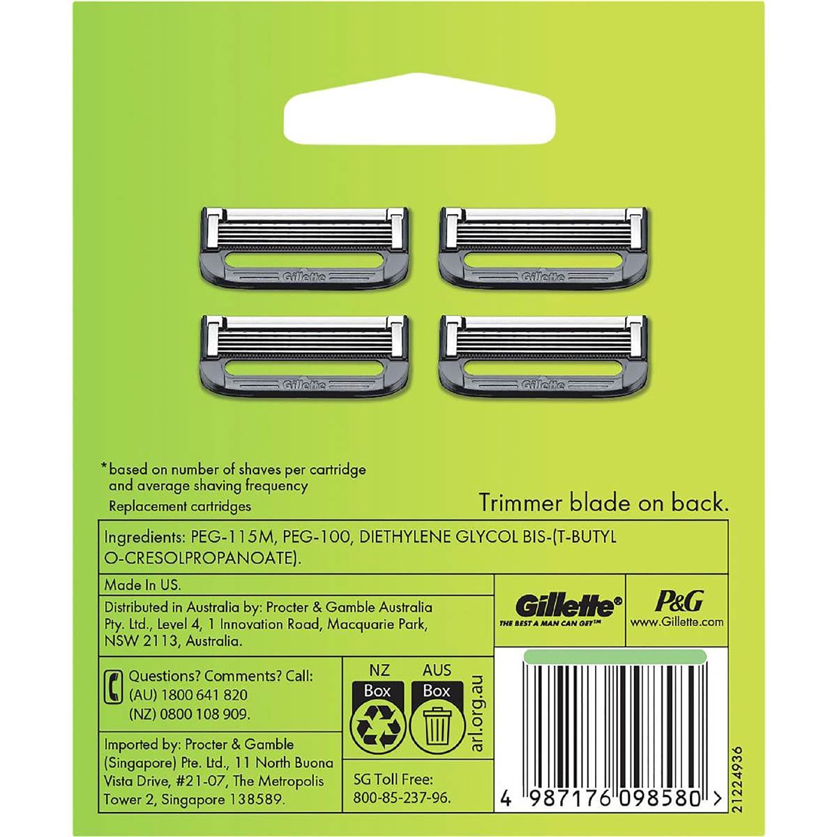 Gillette Labs Razor Cartridges 4 Pack | Woolworths