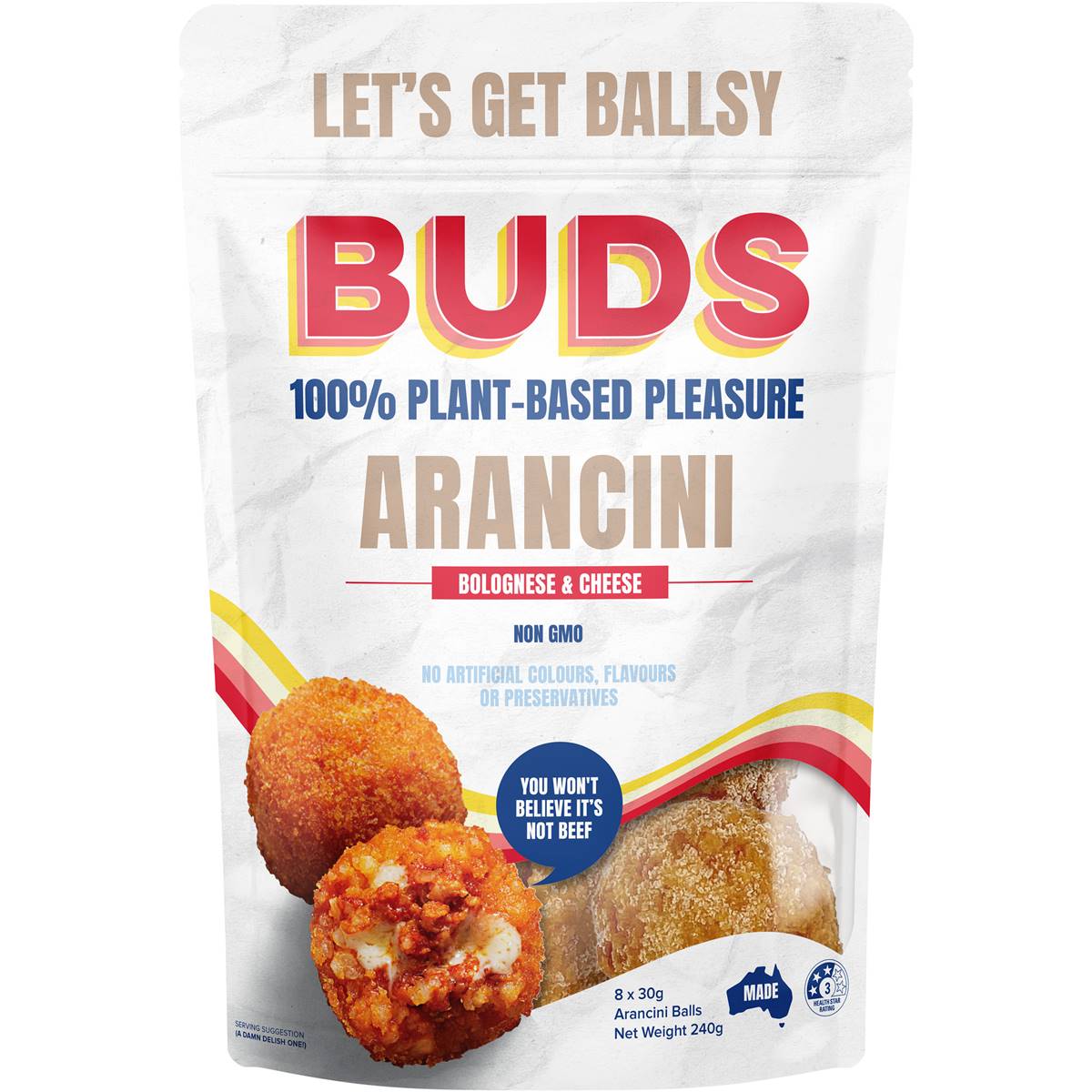Buds Arancini Bolognese & Cheese 8 Pack | Woolworths
