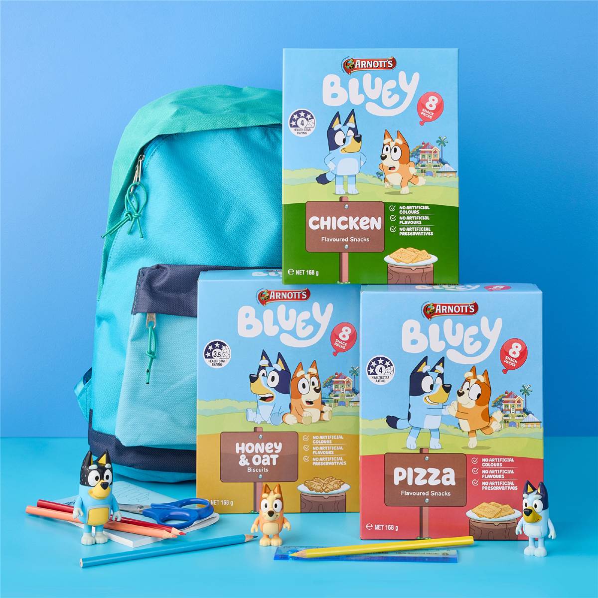 Arnott's Bluey Multipack Cracker Biscuits Pizza 8 Pack | Woolworths