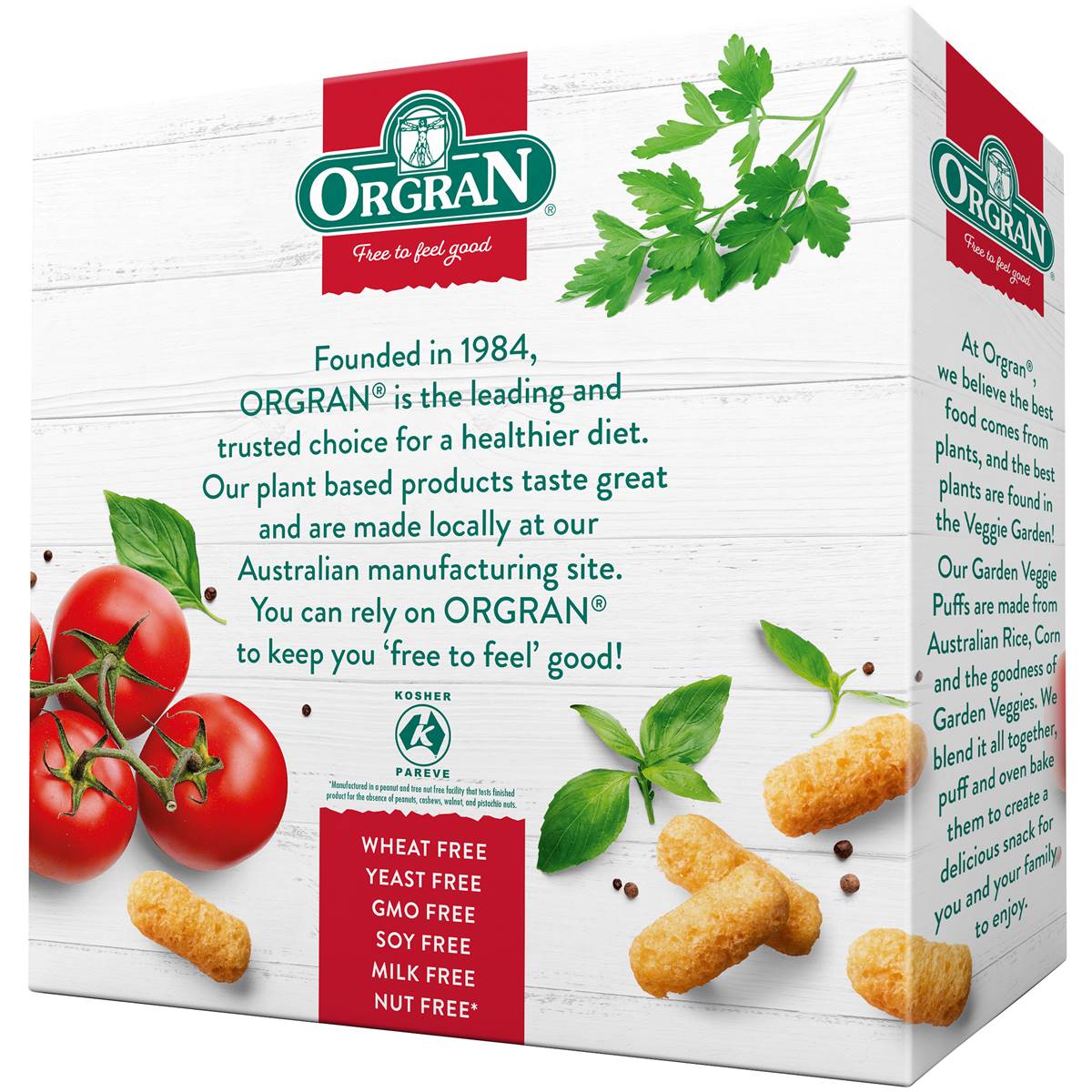 Orgran Gluten Free Garden Veggie Puffs Sweet Corn 90g