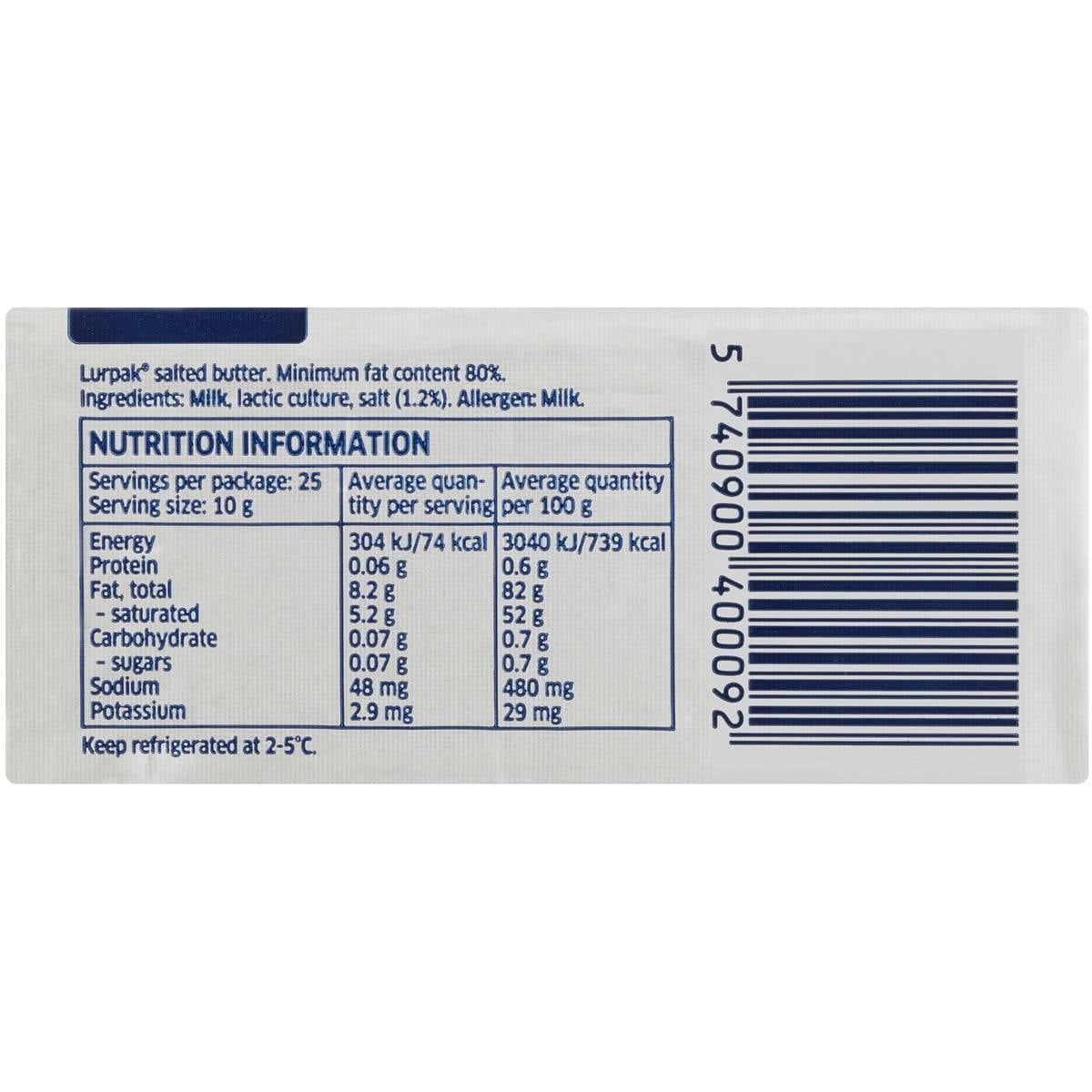 Lurpak Danish Slightly Salted Butter 250g | Woolworths